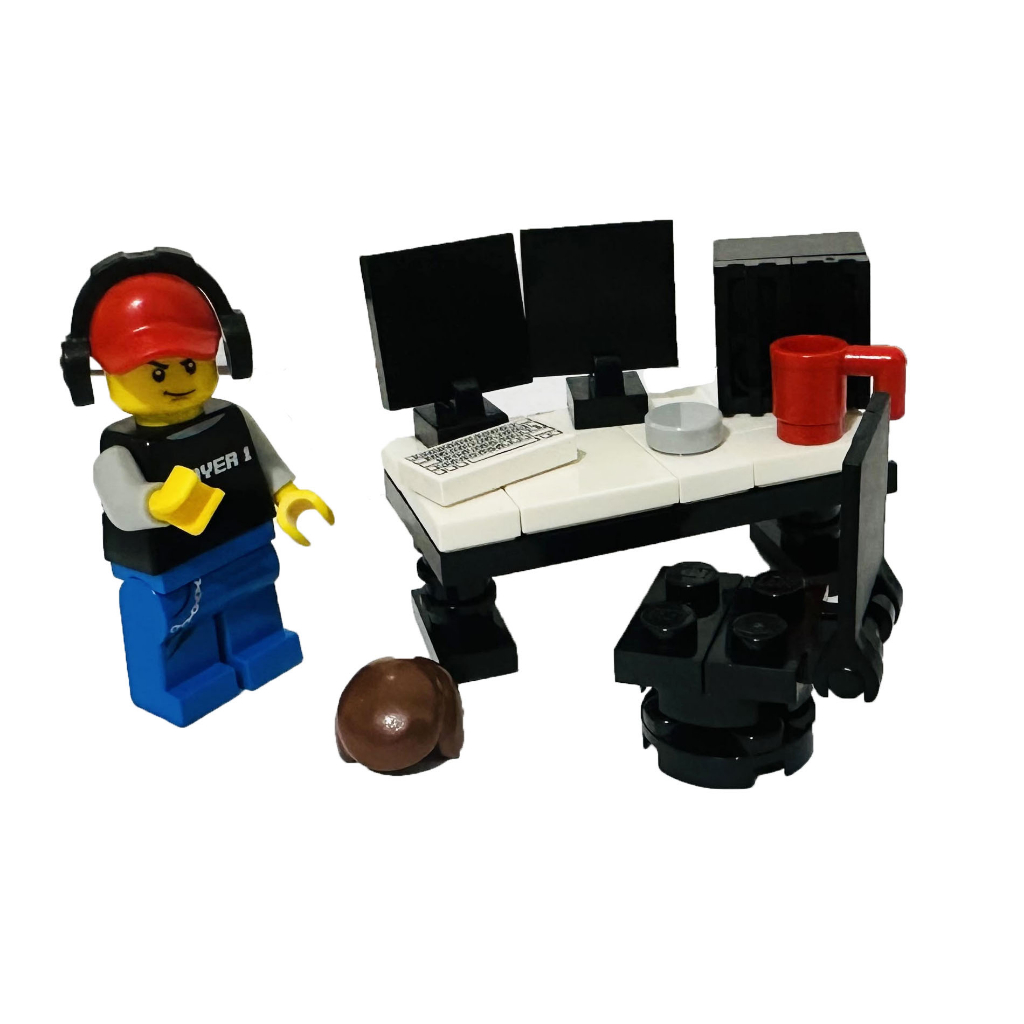 lego original minifigura gamer streamer e pc | Shopee Brasil