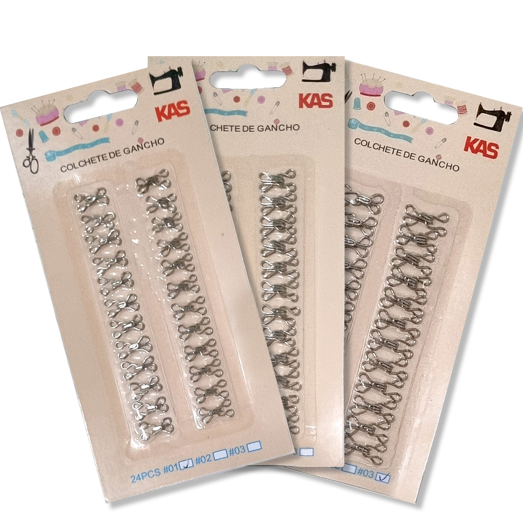 Colchete de Gancho Niquelado Cartela c/24 unidades | Shopee Brasil