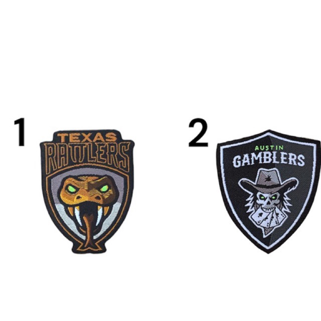 Adesivos Bordados Para Chapéu PBR TEAM : TEXAS RATTLERS e AUSTIN ...