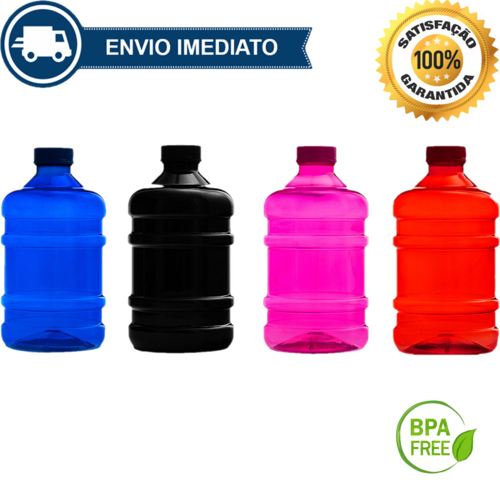KIT 5x Garrafas 1 Litro Squeeze Garrafa de Agua Fitness p/Academia ...