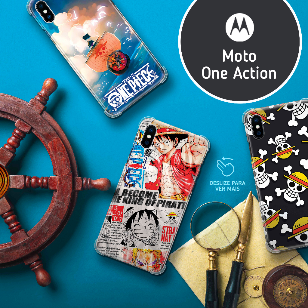 Capa Capinha - Motorola Moto One Action - One Piece Anime Pirata ...