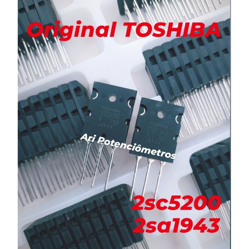 10x Par transistores 2sc5200 + 2sa1943 Original Toshiba C5200 A1943 | Shopee Brasil