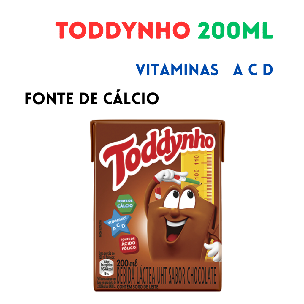 Achocolatado TODDYNHO 200ML bebida láctea | Shopee Brasil