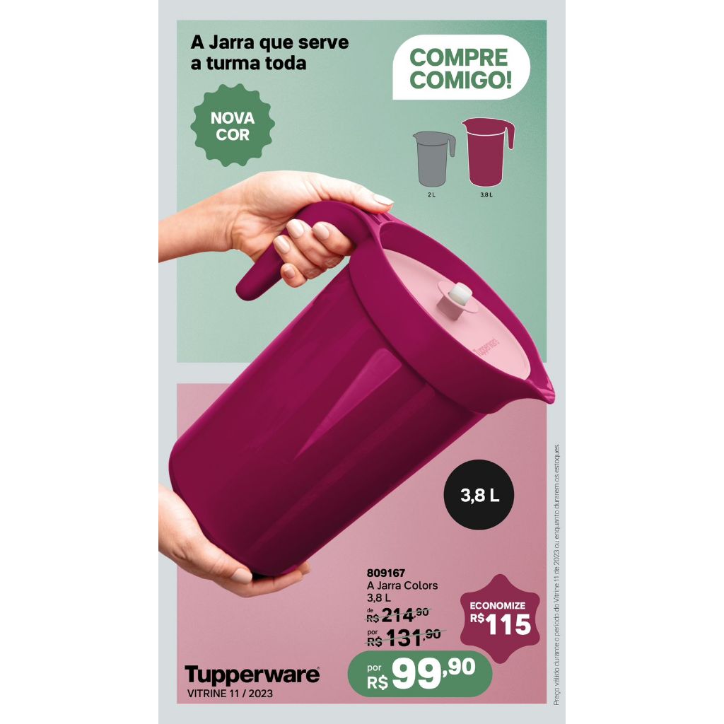 Jarra suco. Jarra água. Tupperware Original. | Shopee Brasil