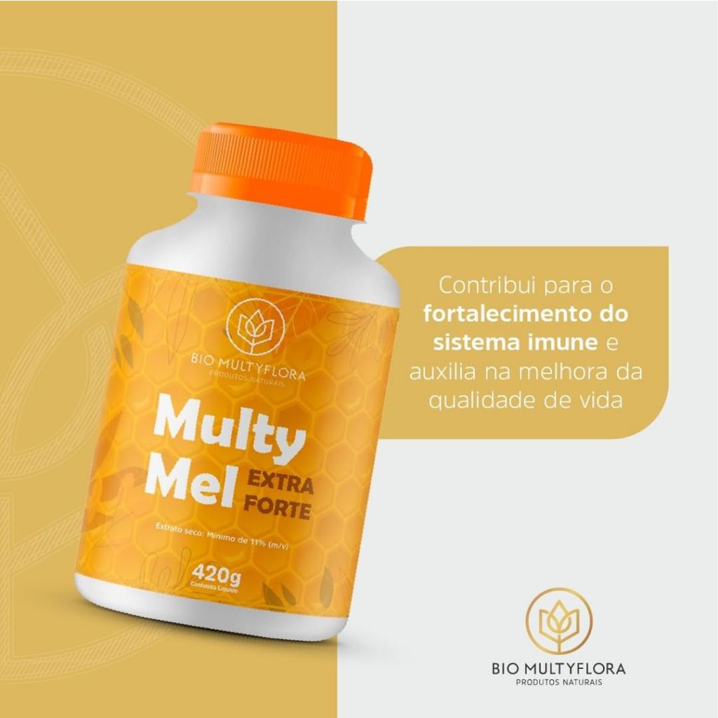 Multy Mel Extra Forte Biomultyflora 420g | Shopee Brasil