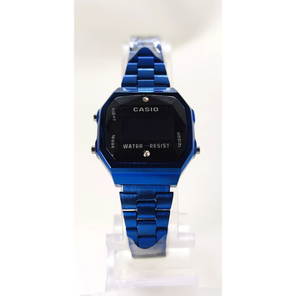 Relógio Casio Vintage mini azul feminino a prova dagua digital | Shopee ...