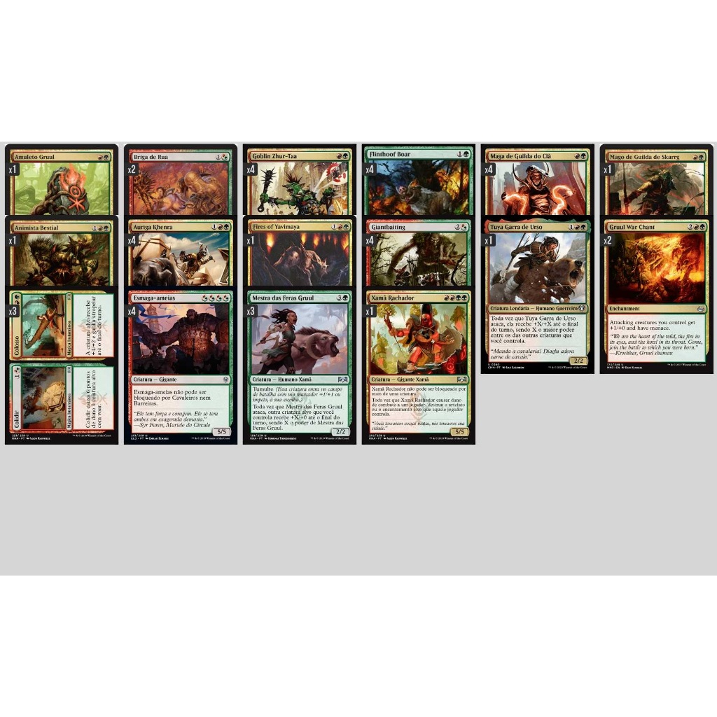 Deck Gruul 1 - Vermelho e verde aggro rapido magic | Shopee Brasil
