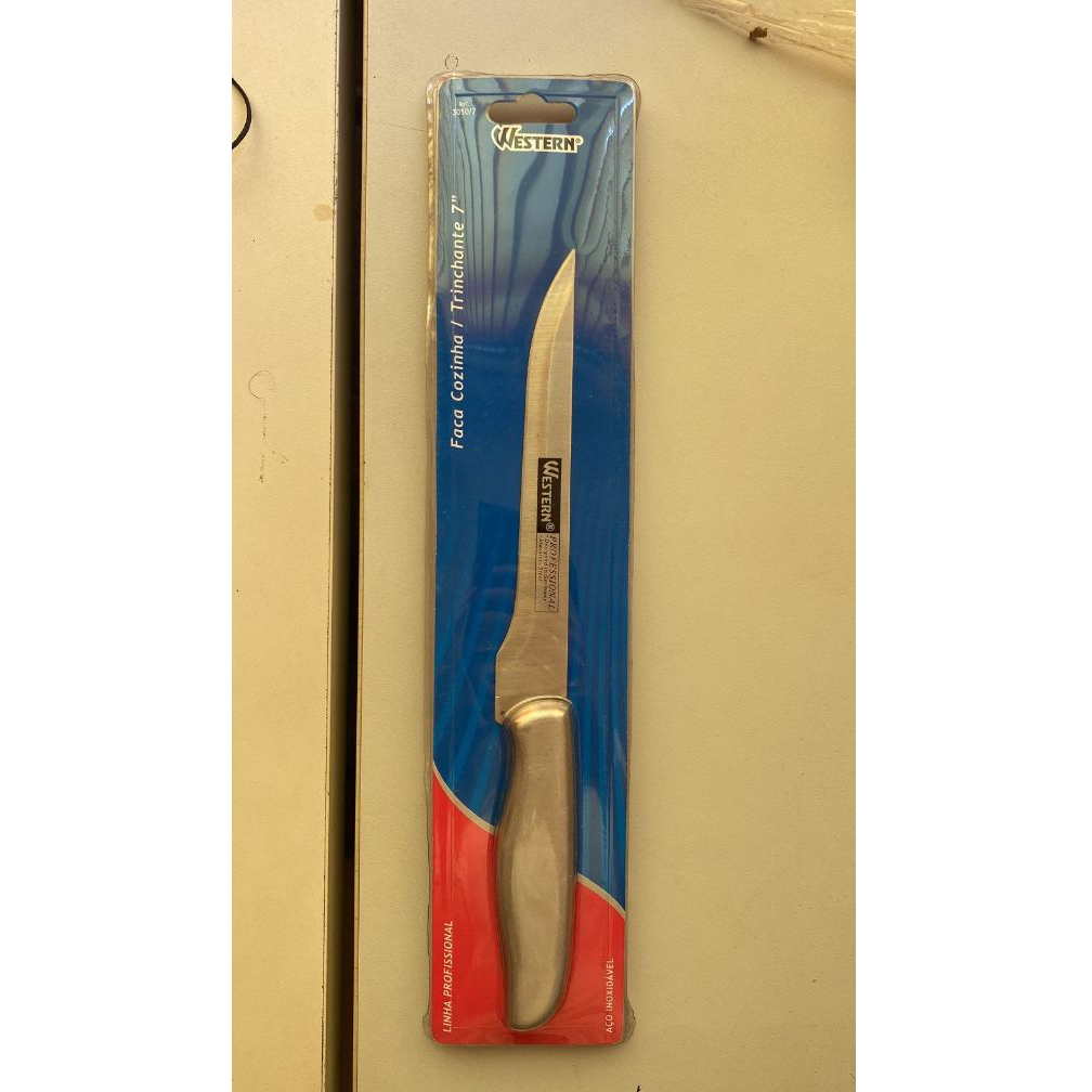 Faca de Cozinha Trinchante 7 polegadas Aço Inox Western Profissional ...