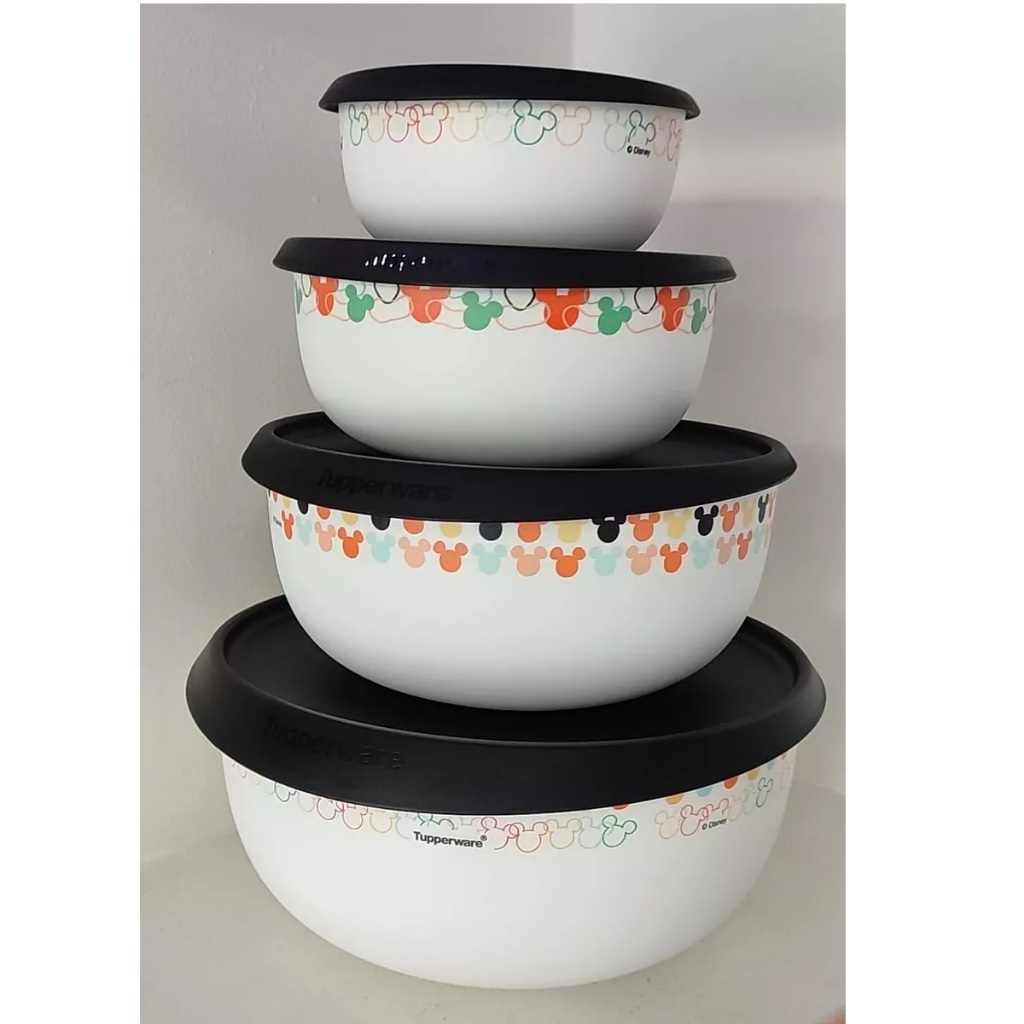Tupperware Kit Tigelas Toque Mágico 4 Peças Mickey | Shopee Brasil