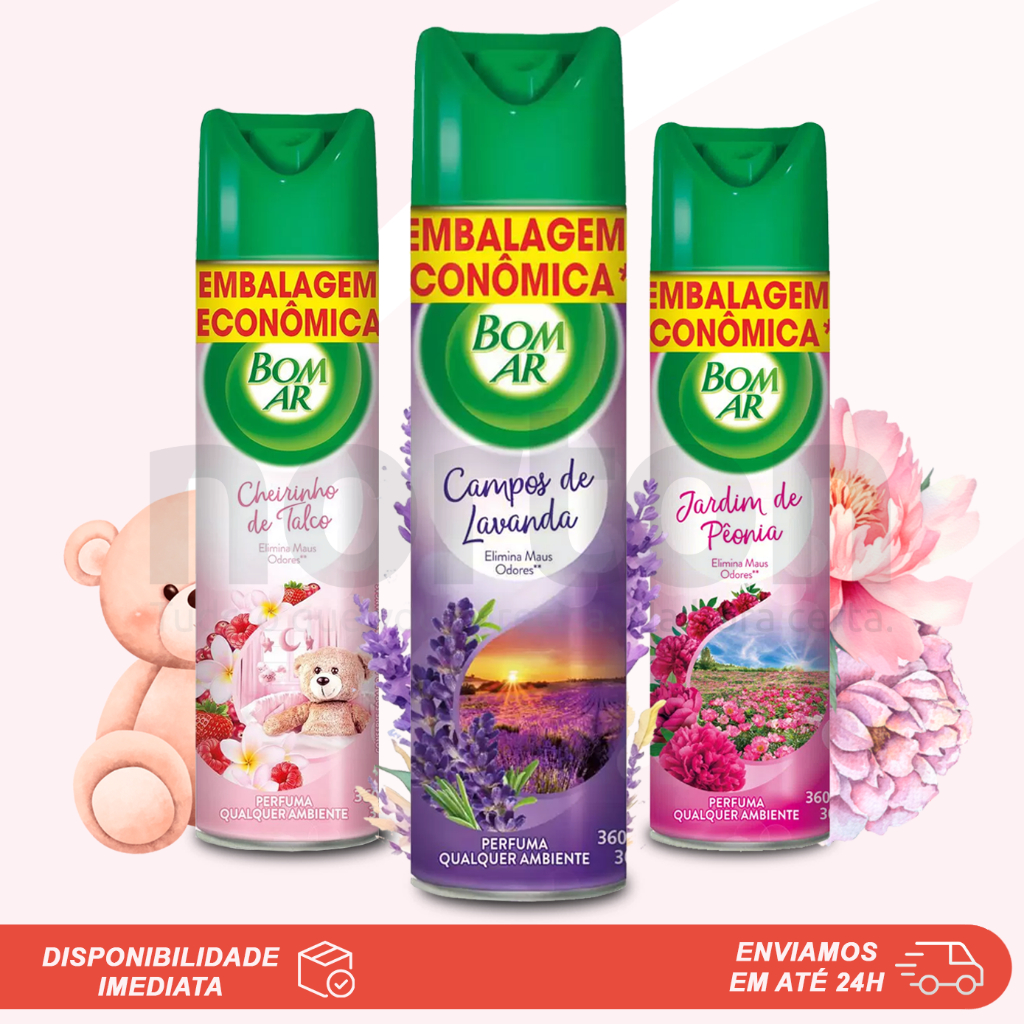 Bom Ar Spray Air Wick Original Aromatizante Ambientes Tira Neutraliza ...