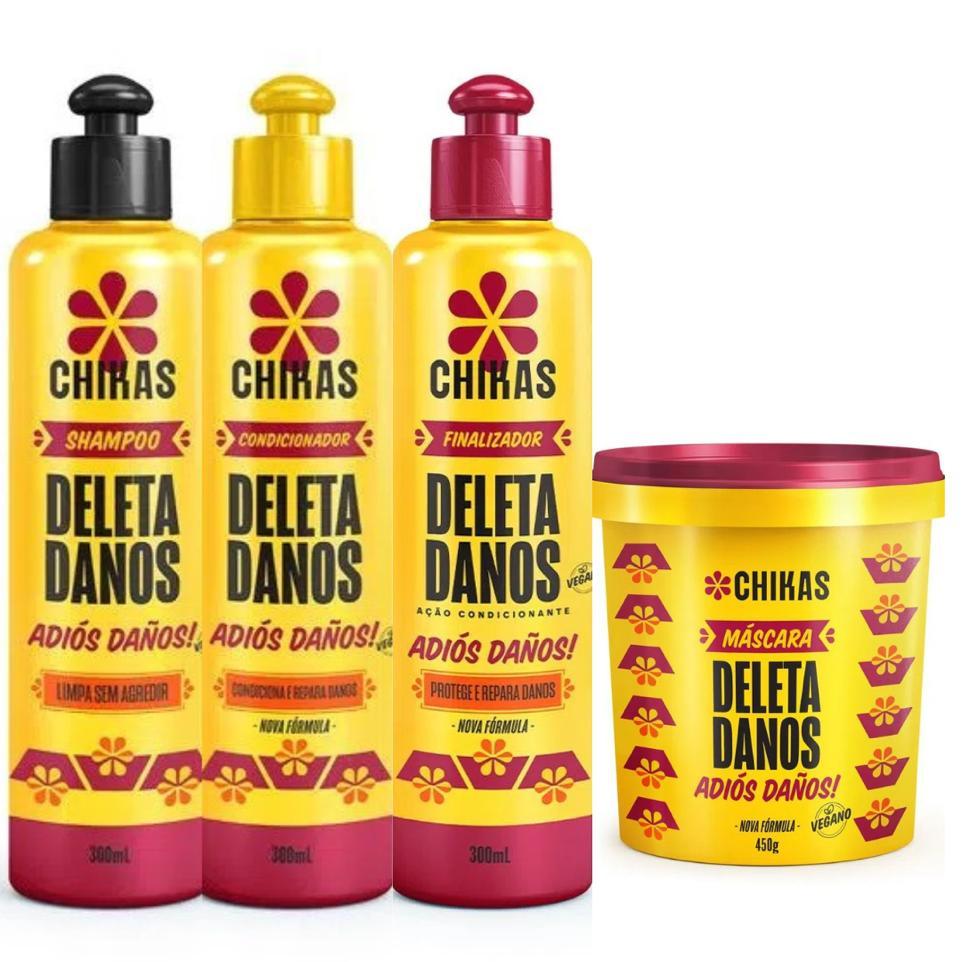 Kit de Hidratação, Nutrição e Reconstrução Deleta Danos Chikas ...