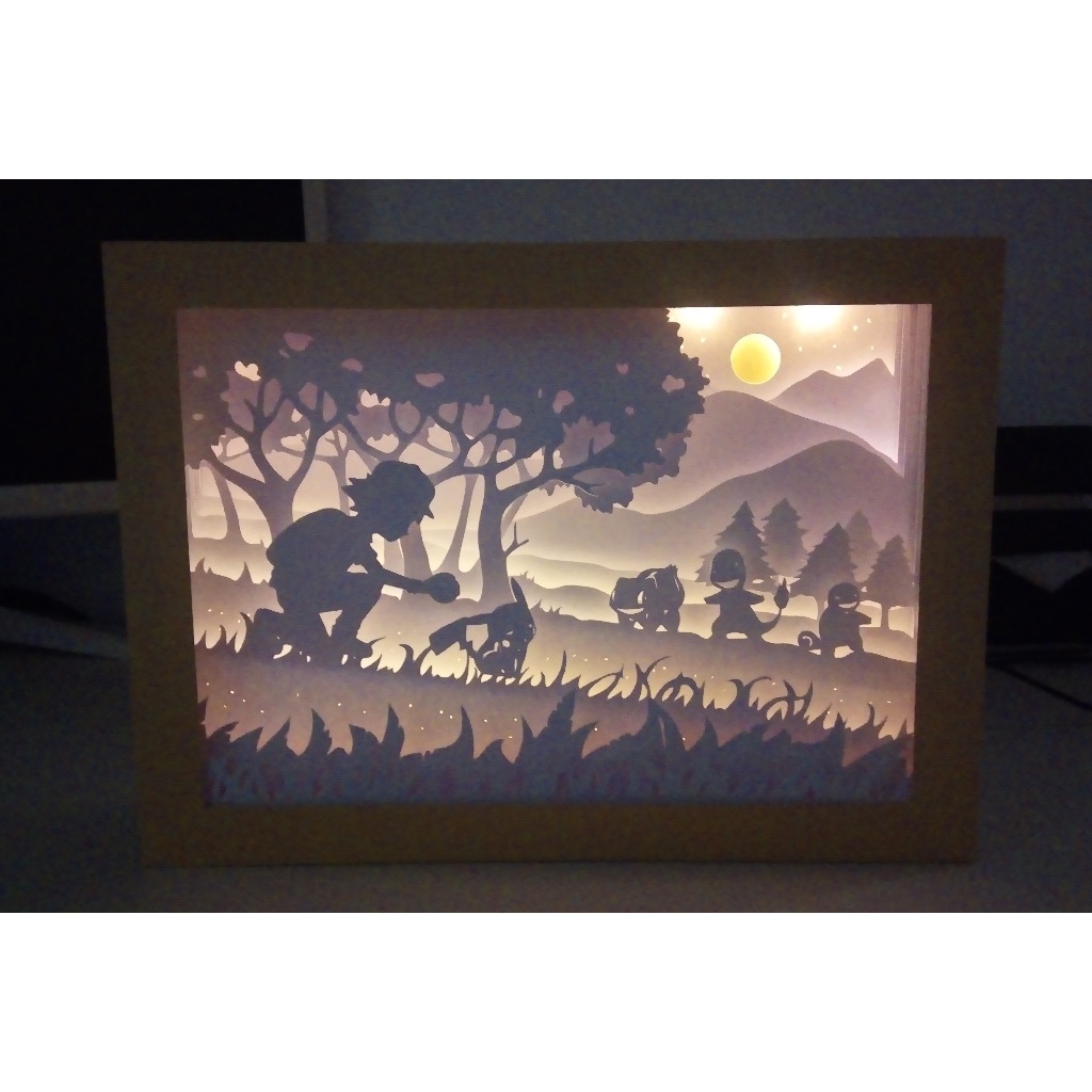 Shadow box em cartonagem light box Pokemon | Shopee Brasil