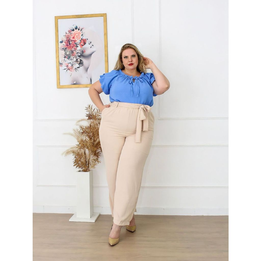 Pantalona Duna Plus Size Duna | Shopee Brasil