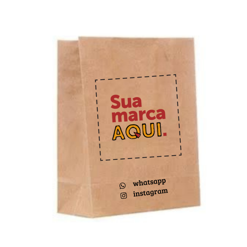 Saco Kraft personalizado com sua logo/arte | Shopee Brasil