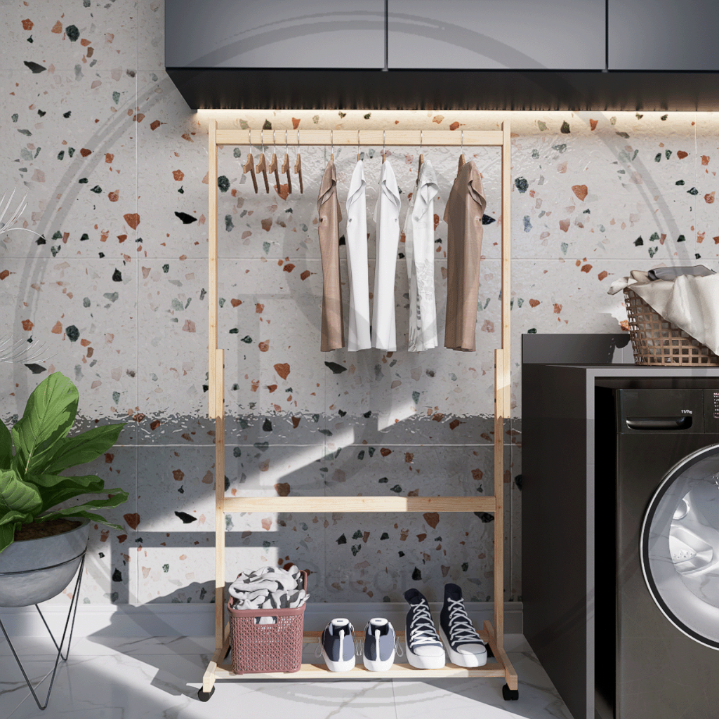 Mini Arara Expositor de Roupas Multiuso com Rodinhas | Shopee Brasil