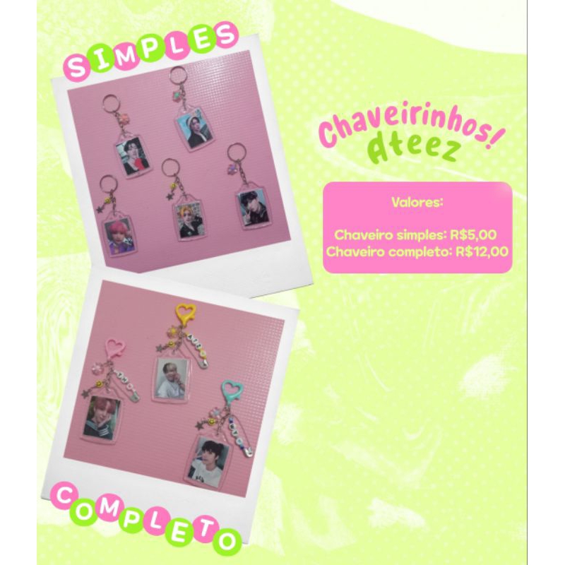 Chaveiro simples: flor - Ateez | Shopee Brasil