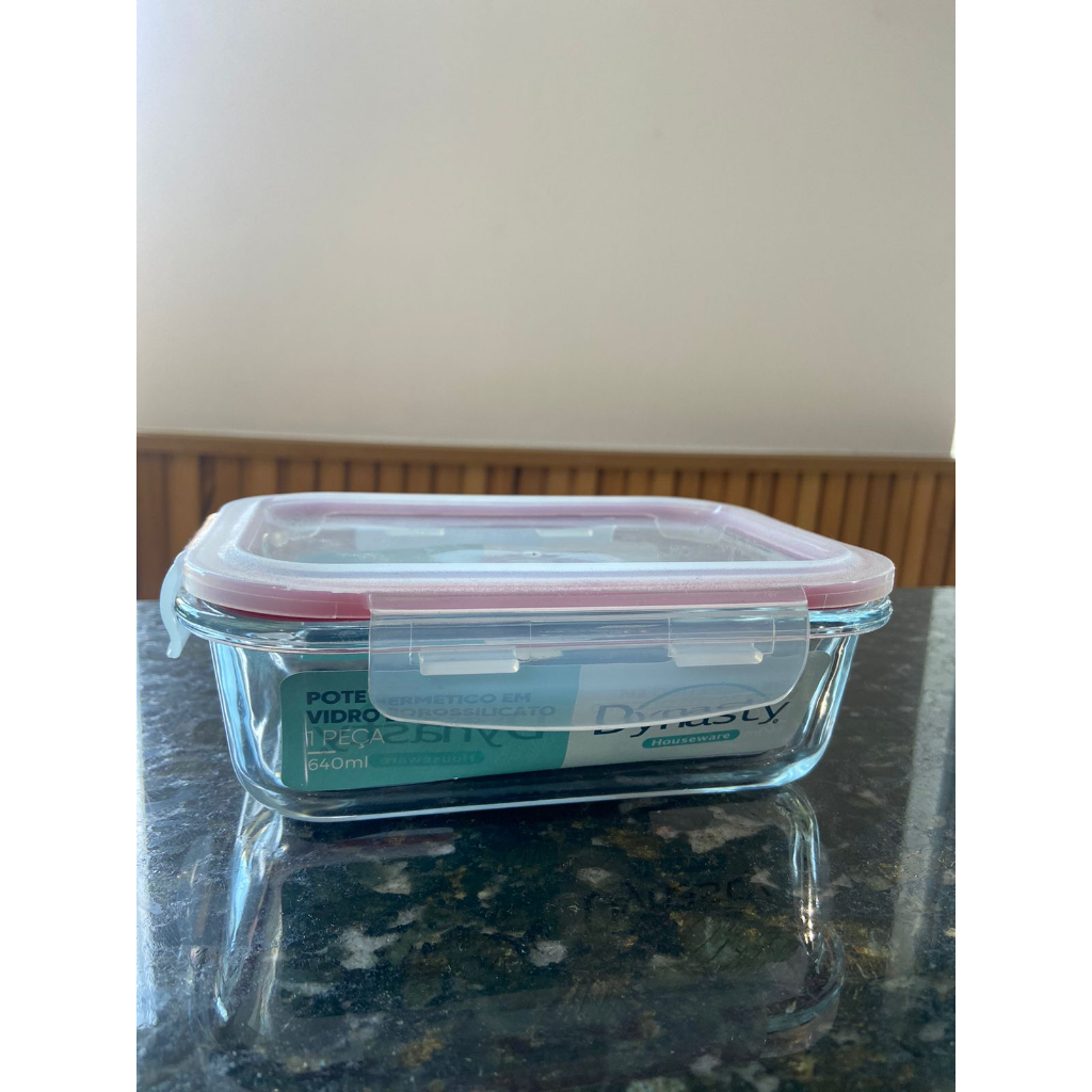 Pote Hermético Retangular De Vidro 640 Ml | Shopee Brasil