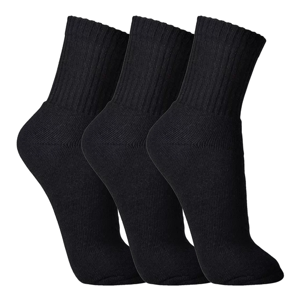 3 Pares de Meias Preta Cano Alto Escolar Trabalho | Shopee Brasil