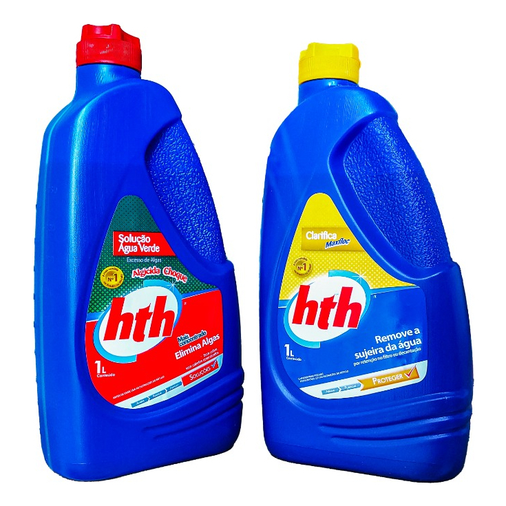 Kit Piscina Clarificante Max Floc Hth + Algicida Choque | Shopee Brasil