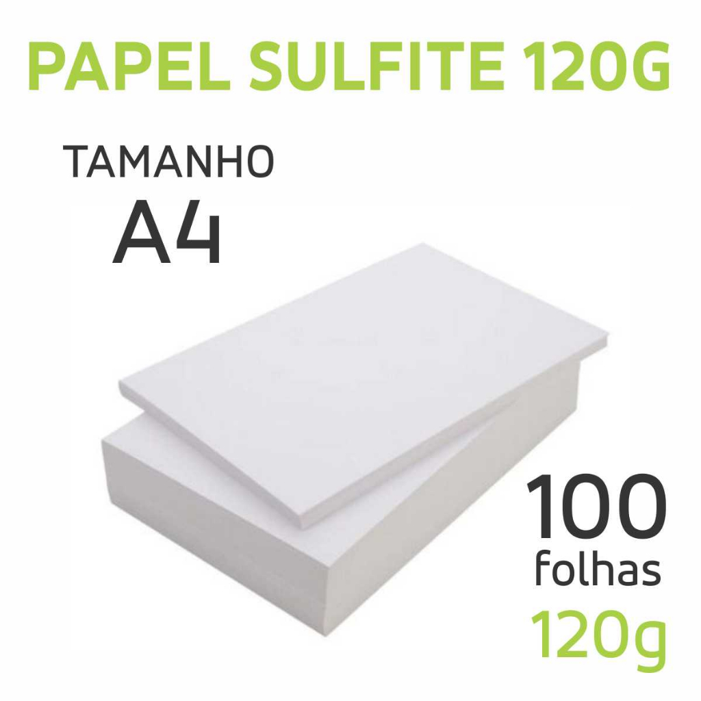 Papel Sulfite A4 120gr Papel OffSet 50 ou 100 Folhas Tamanho 21x29,7cm Ótima Qualidade | Shopee ...