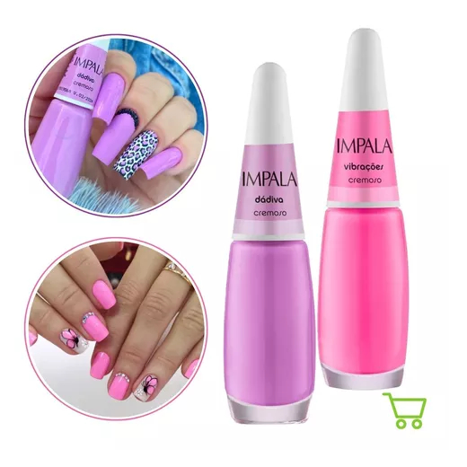 Kit 2 Esmaltes Impala Vibrações E Dádiva Cor Da Sua Moda | Shopee Brasil