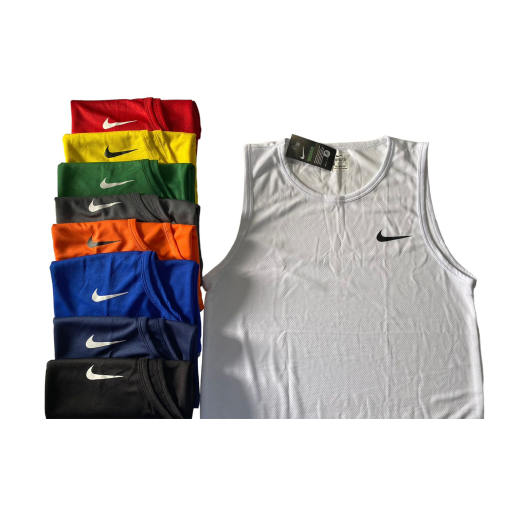 Regata DRI-FIT Branco masculina para Treino , academia, futebol ...