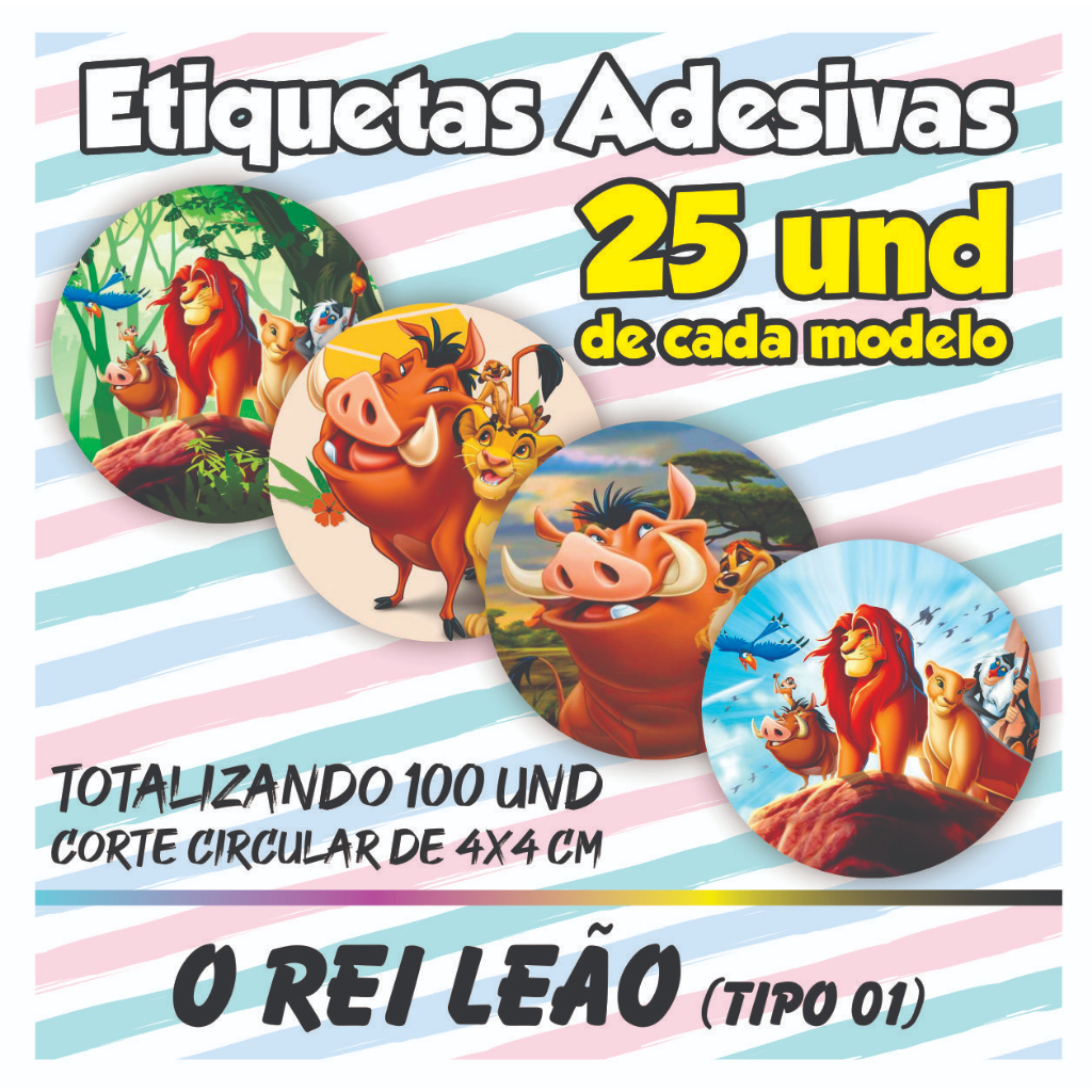 Kit De 100 Adesivos do O Rei Leão | Shopee Brasil
