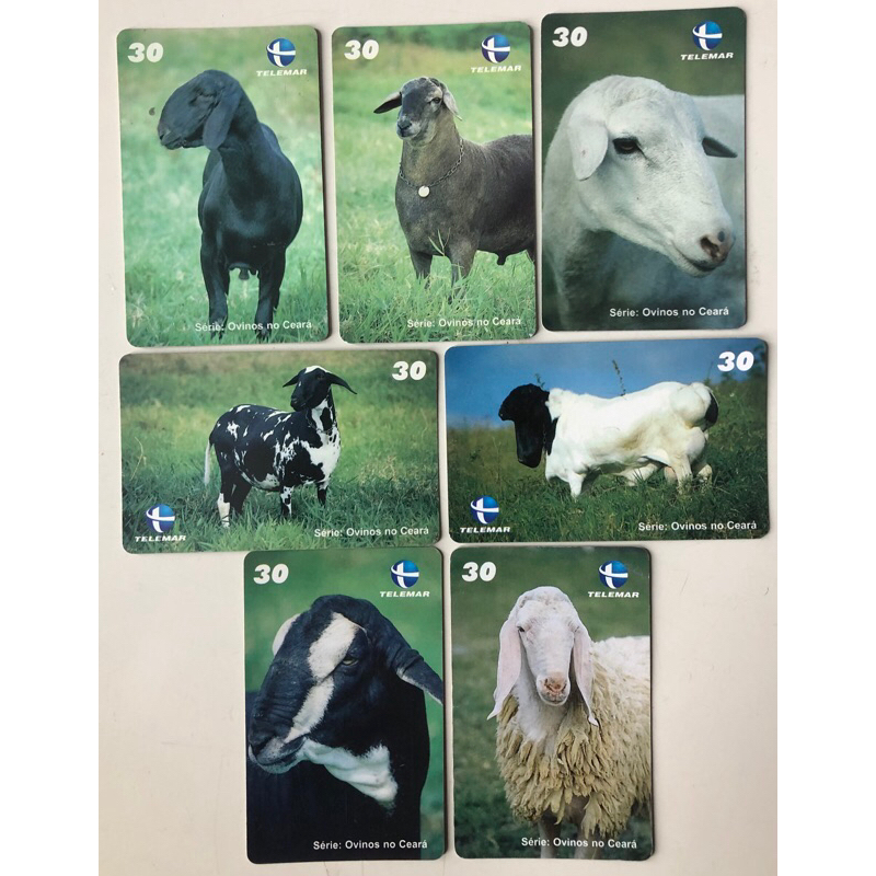 Série completa cartões telefônicos Telemar, Serie Ovinos no Ceará ...