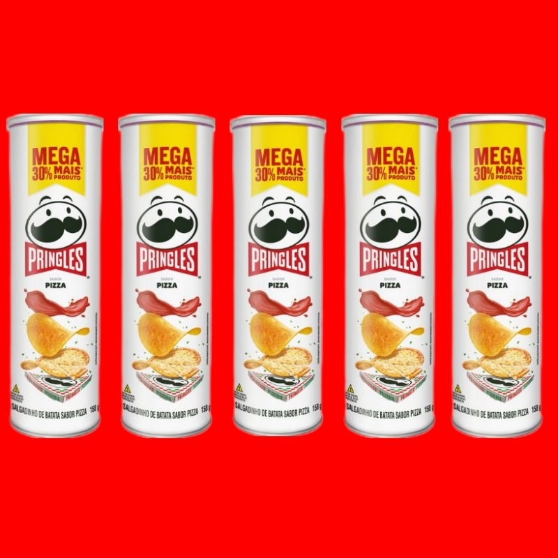 PRINGLES BATATA SABOR PIZZA MEGA TUBO 158g | Shopee Brasil