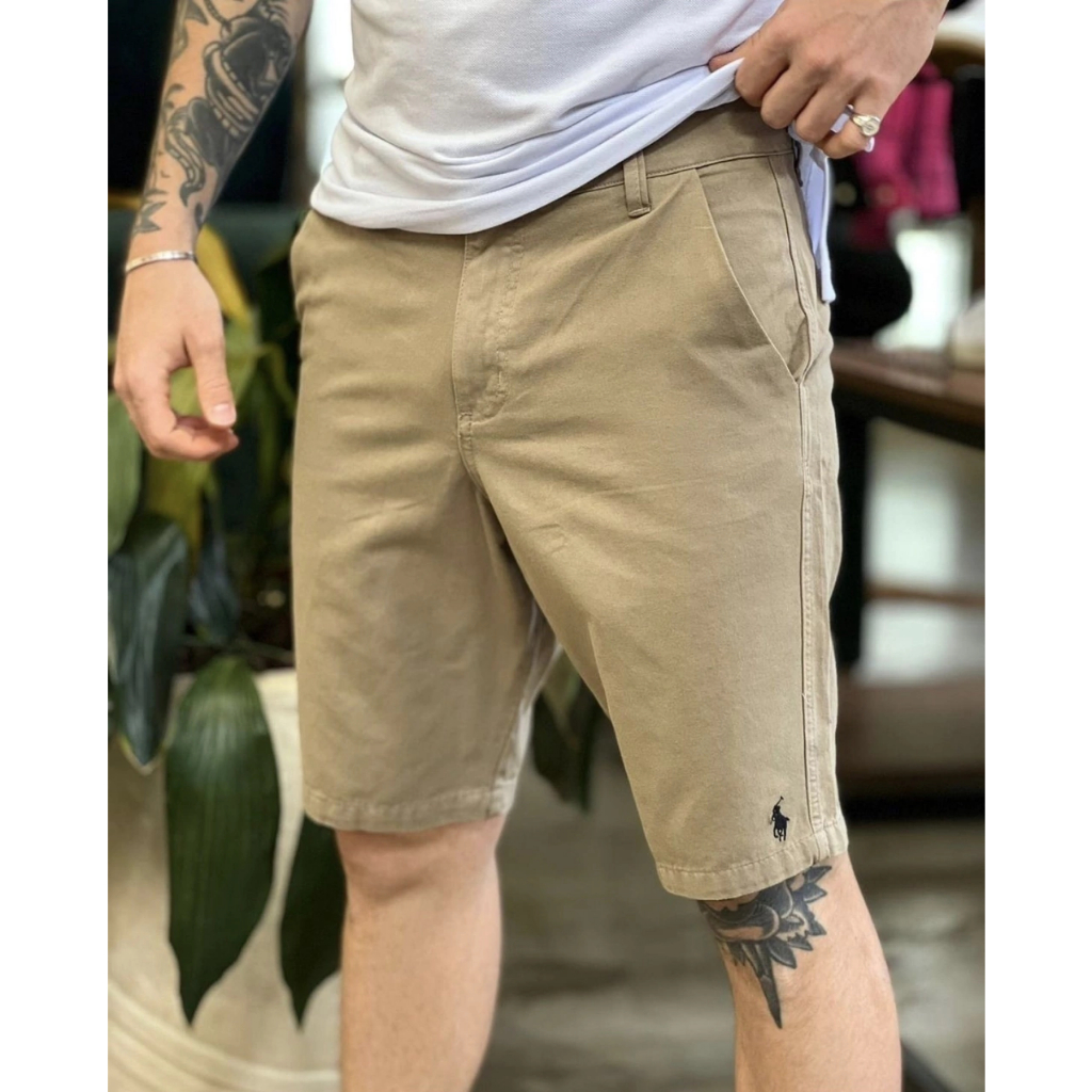Bermuda Masculina Sarja Polo Ralph Lauren | Shopee Brasil