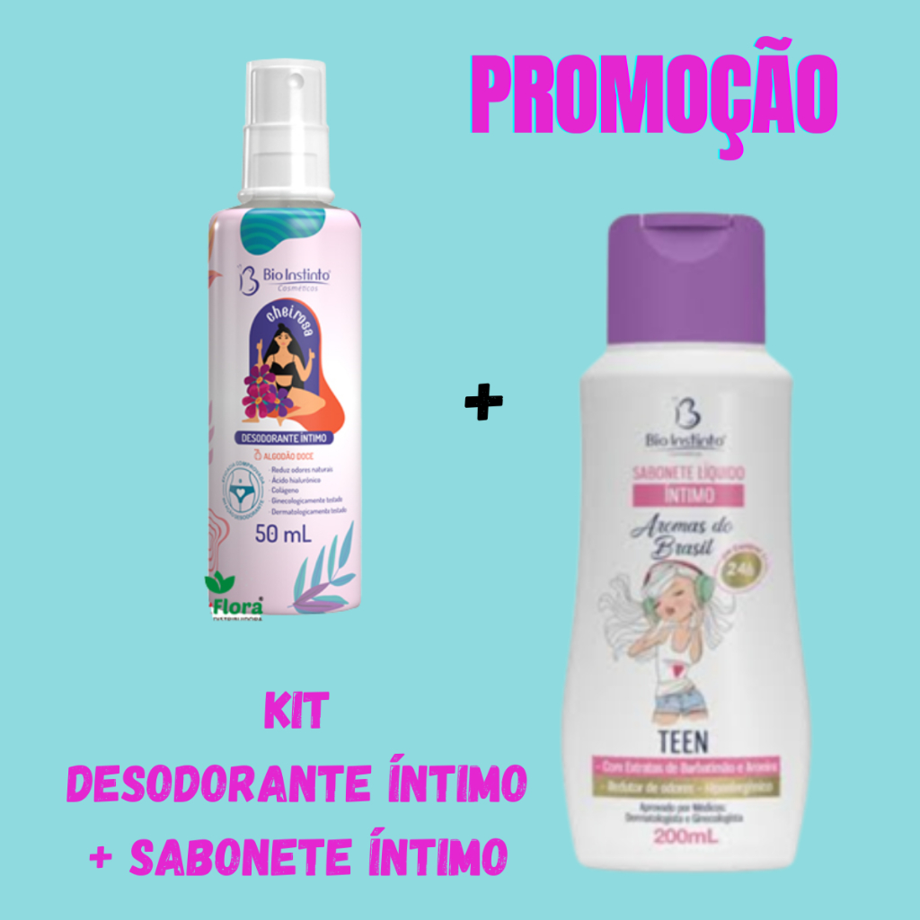 KIT SABONETE LIQUIDO INTIMO TEENS + DESODORANTE ÍNTIMO BIO INSTINTO ...
