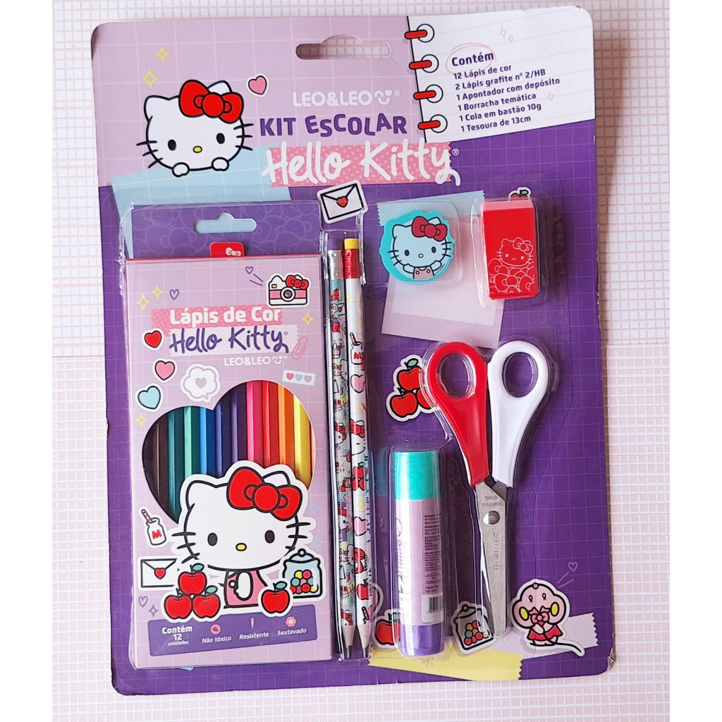 Kit Escolar Hello Kitty - Leo&Leo | Shopee Brasil