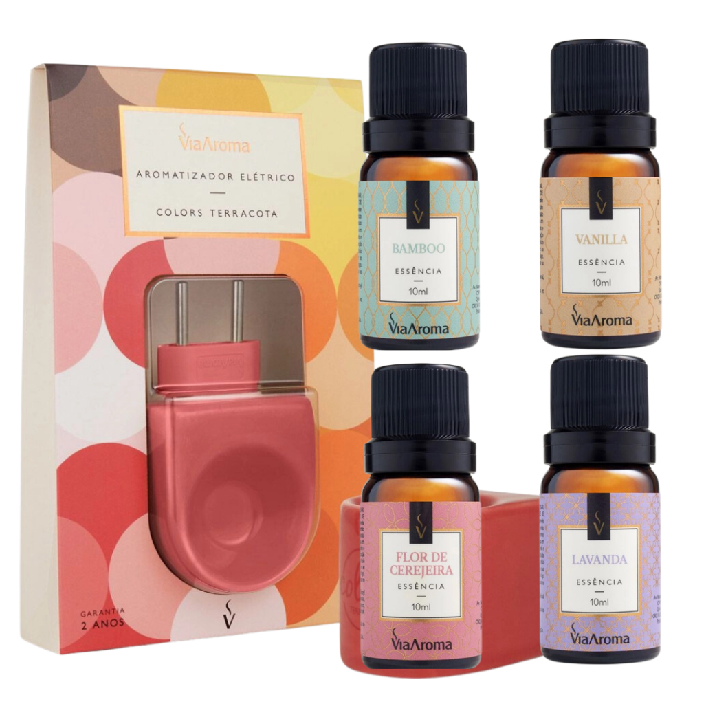 Aromatizador Difusor Elétrico Bivolt Colors Terracota Original Via ...