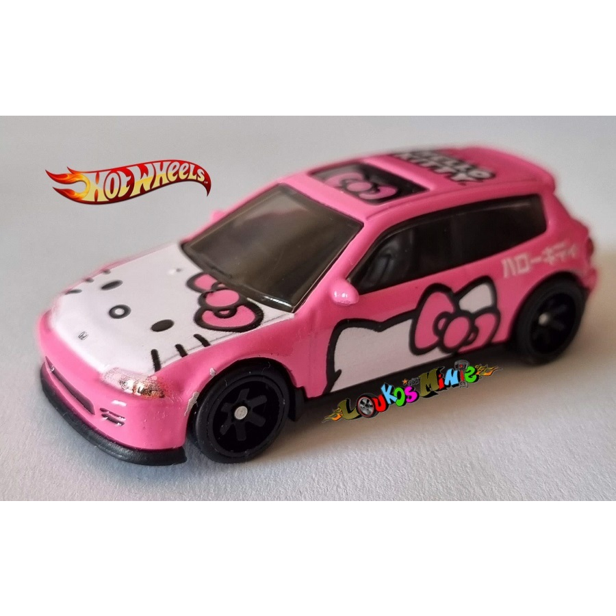 Hot Wheels Honda Civic EG Modern Classics Hello Kitty Rosa | Shopee Brasil