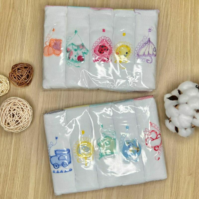Fralda de Pano Bebê Bordada Kit com 5 Unidades 100% algodão 70 cm x 70 ...