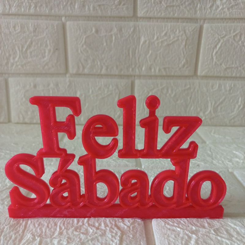 Feliz Sábado, decoração, enfeite, impresso em 3D | Shopee Brasil