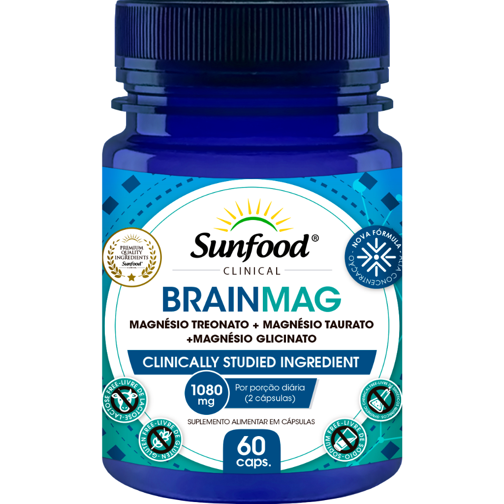 BRAIN MAG SUNFOOD CLINICAL 60 CAPS 1080mg | Shopee Brasil