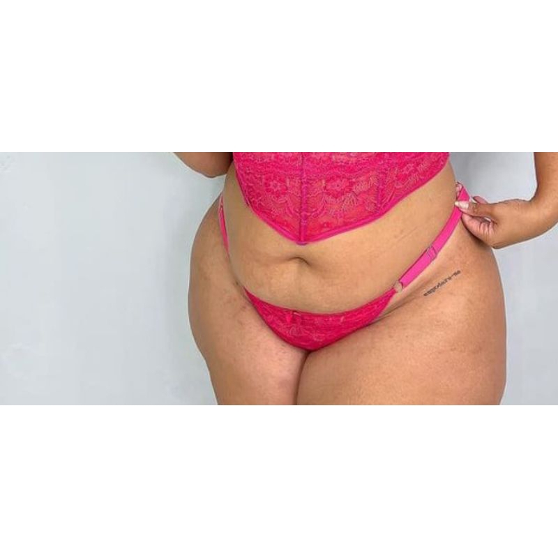 Kit C 5 Tangas Fio Dental De Renda Plus Size As Rendas Podem Sofrer