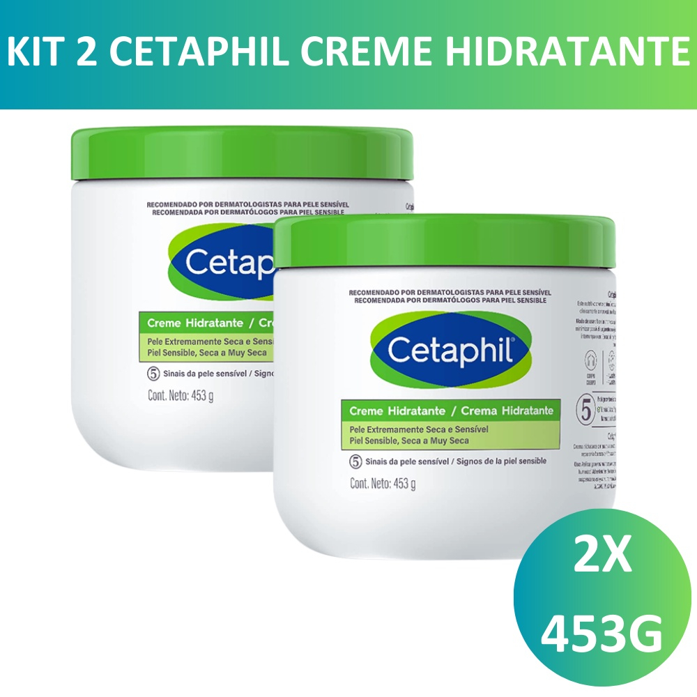 Kit 2 Cetaphil Creme Hidratante Corporal 453g | Shopee Brasil