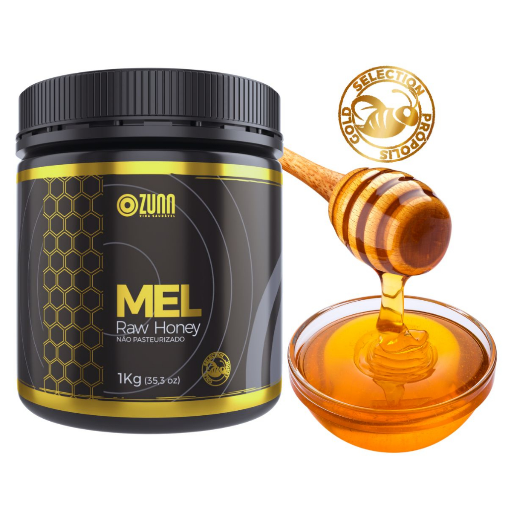 Mel Raw Honey Não Pasteurizado 1Kg Zunn | Shopee Brasil