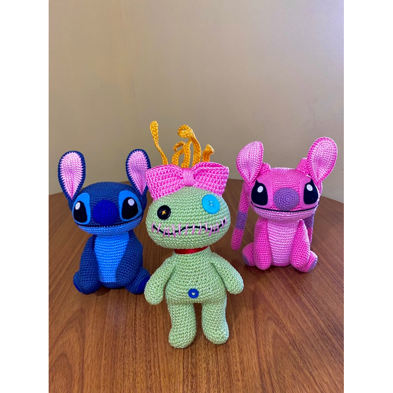 Amigurumi lilo e stitch - Stitch, Angel e Xepa | Shopee Brasil