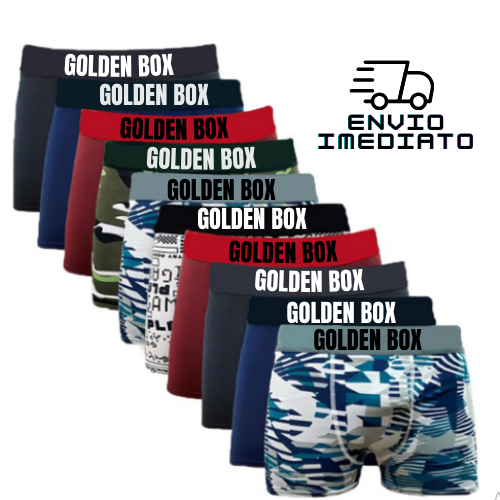 Kit 10 Cueca Box Masculina Cueca Boxer Masculina Adulto Kit de 10 ...