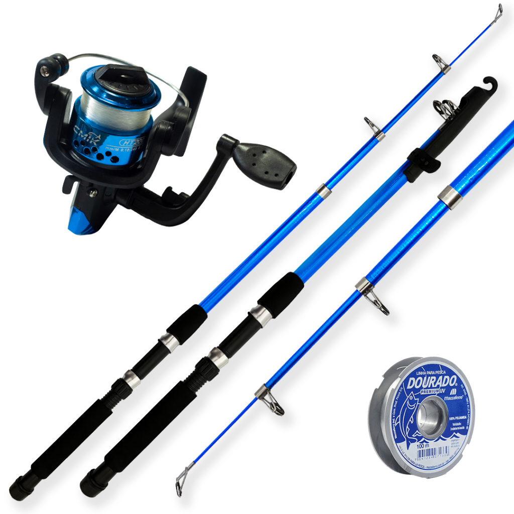 Kit Pescaria Vara de Pesca Telescópica 1,50M + Molinete com Linha Conjunto Vara Molinete ...