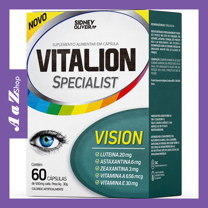 Vitalion Specialist Vision Sidney Oliveira 60 Cápsulas | Shopee Brasil