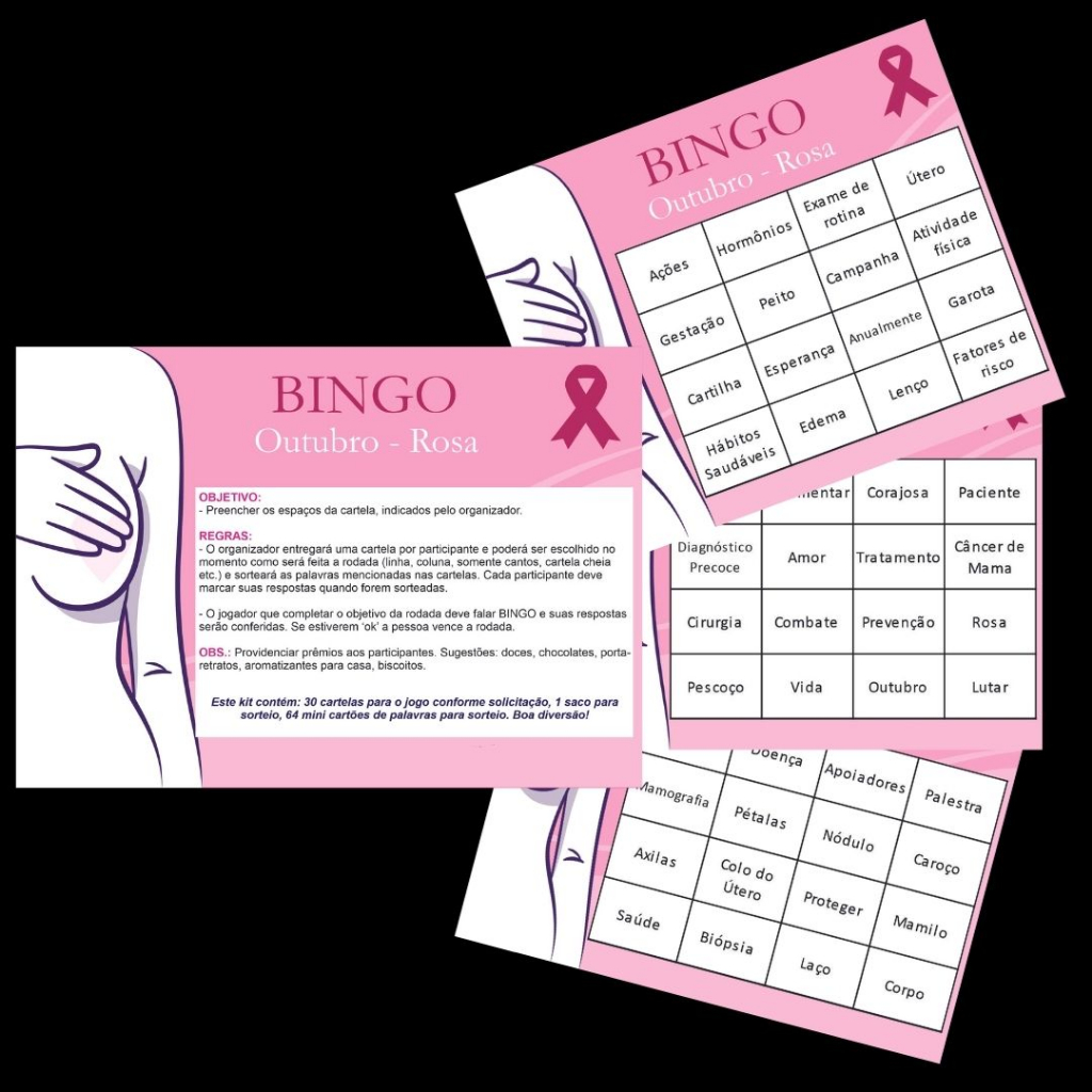 Brincadeira Bingo Personalizado - Outubro Rosa | Shopee Brasil