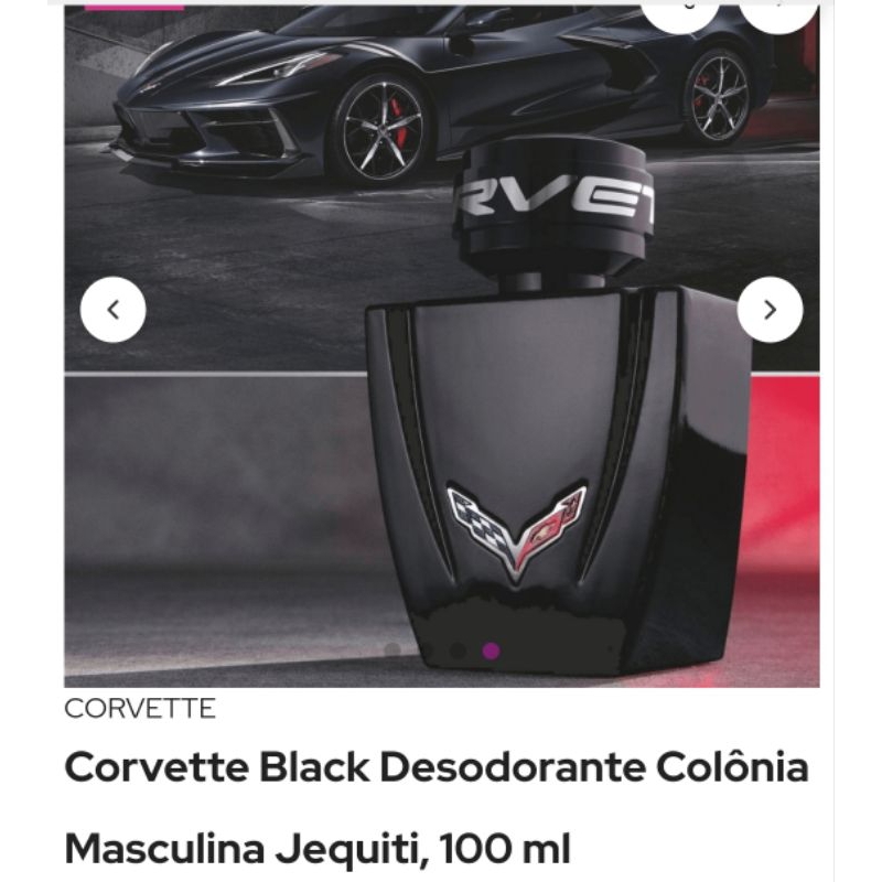 Corvette Black Desodorante Colônia Masculina Jequiti, 100 ml | Shopee ...