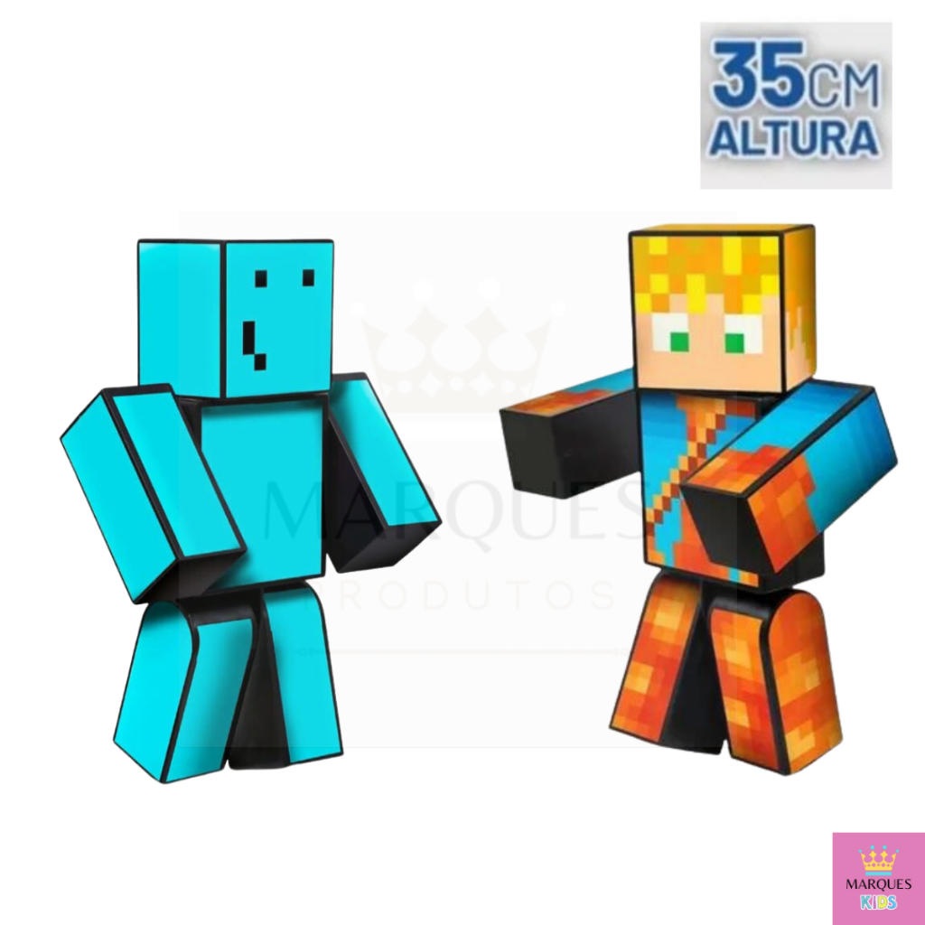 Kit Boneco Problems + Lopers 35 cm Minecraft Original | Shopee Brasil