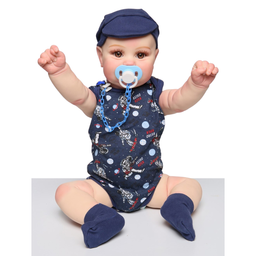 Bebê Reborn Menino Careca Realista Matheus - Mundo Kids | Shopee Brasil