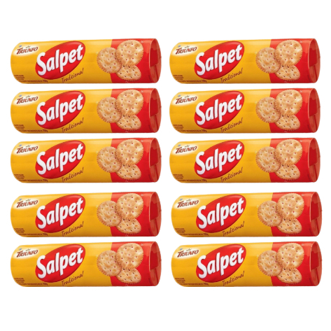 Kit 10 Unidades Biscoitos Salpet Tradicional Triunfo 100g | Shopee Brasil
