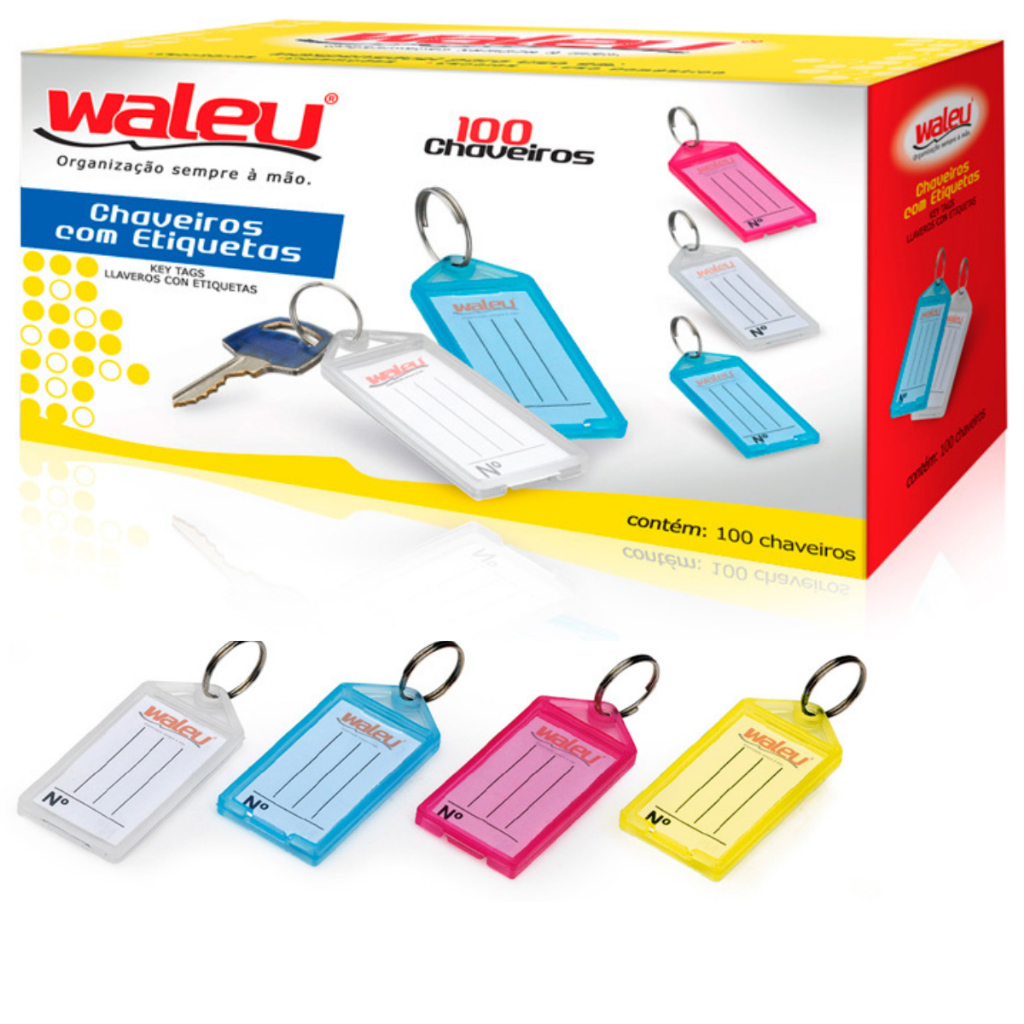 Chaveiro para identificação e Organização de chaves Sortidos 100 ...
